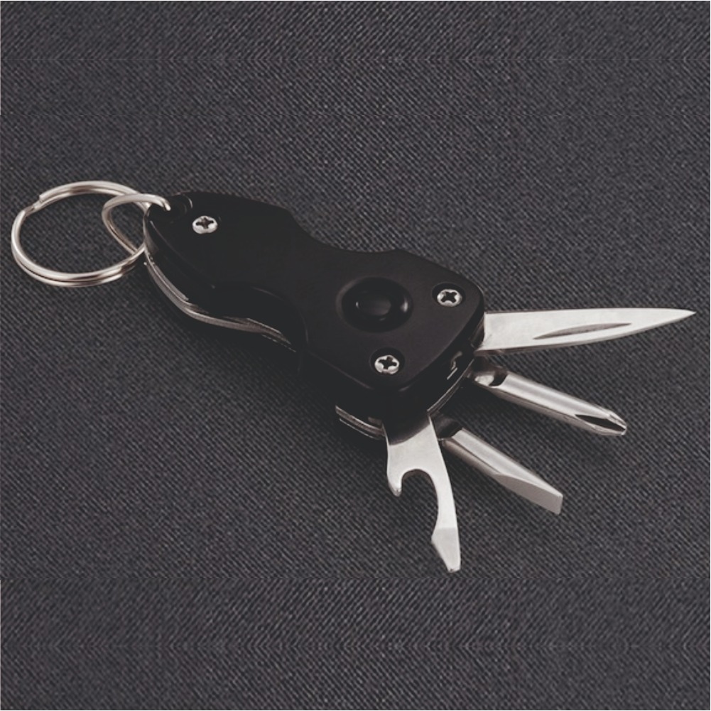 6-in-1 Military Keychain with Toolkit and Torch | Hamara Print